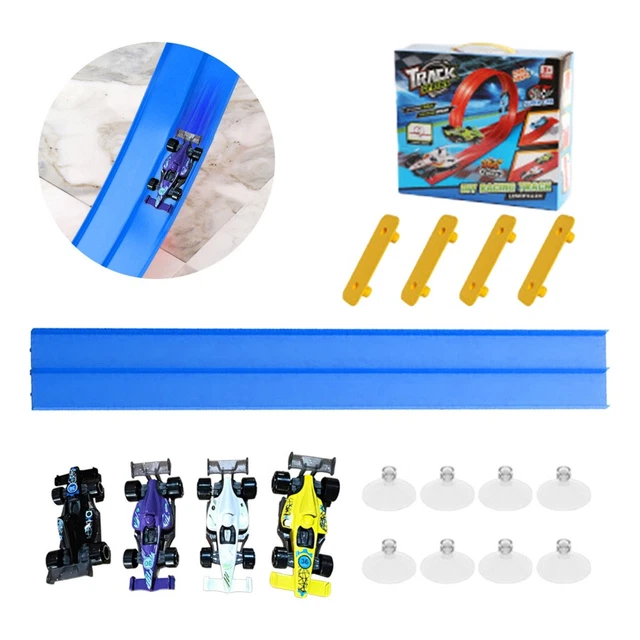 GIFT FLEXIBLE RACE Track Toy Set DIY Portable Roll-Up Car Track with ...