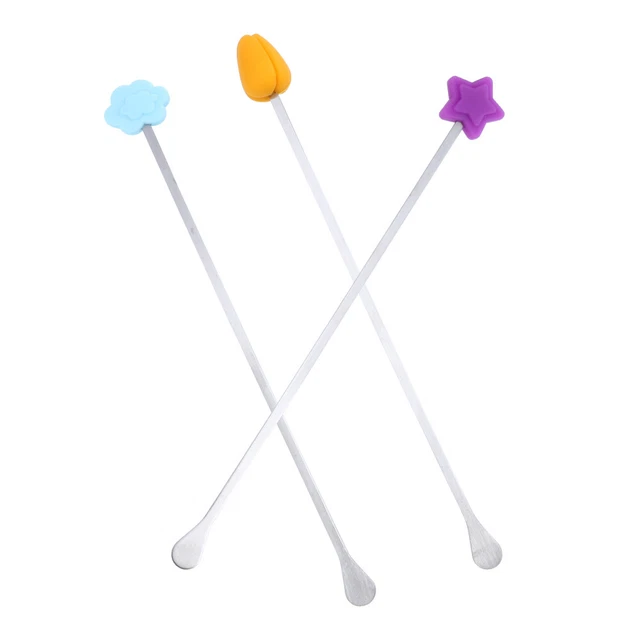 3 PCS MIXER for Coffee Stainless Steel Stirrer Stirring Rod Cartoon £7. ...