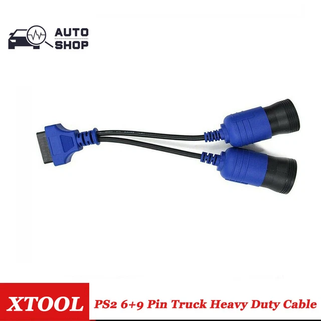 XTOOL PS2 6+9 Pin Truck Heavy Duty Diagnostic Cable Adapter Scanner ...
