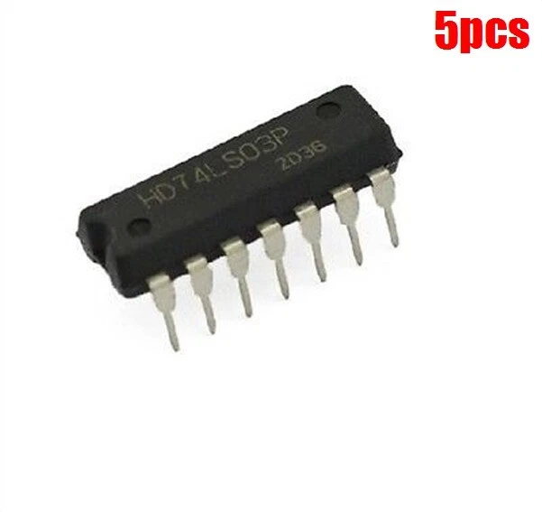 5PCS 74LS03 QUAD 2-Input Positive Nand Gate DIP-14 With Open Collector Output oz EUR 1,68 ...