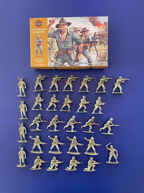 AIRFIX TOY SOLDIERS Australian Infantry Boxed 1/32 Scale WW2 29/29 £24. ...