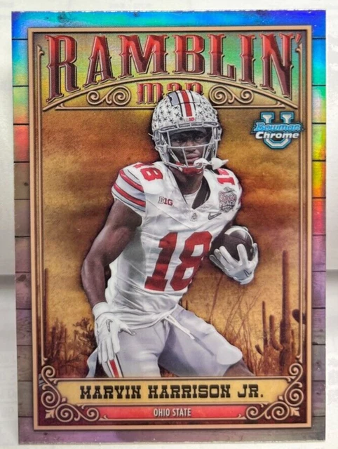 MARVIN HARRISON JR. 2023 Topps Bowman Chrome U Ramblin Homme #RM-13 ...