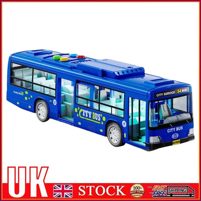 EDUCATIONAL PLAY VEHICLES Toy Openable Door School Bus Toy Electric ...