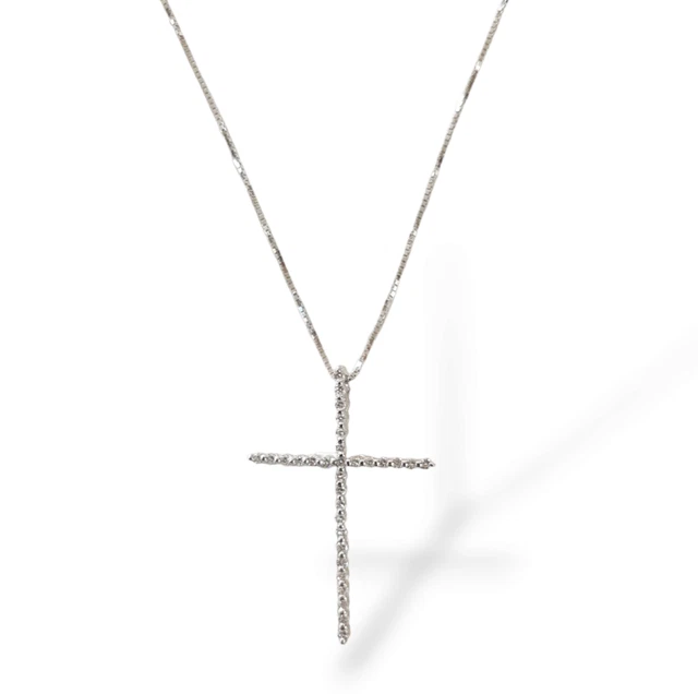 COLLIER RAS-DU-COU EMPORIO RECARLO avec Croix Et Diamants Naturels en ...