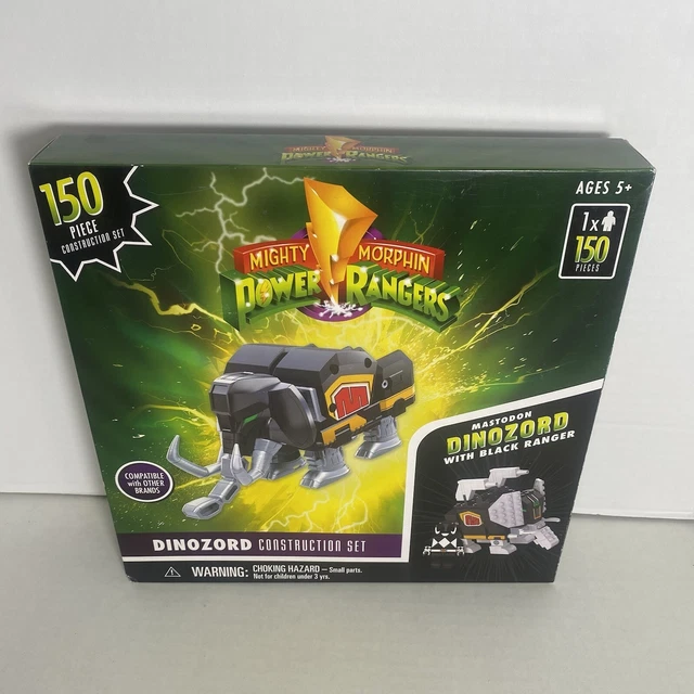 MIGHTY MORPHIN POWER Rangers Mastodon Dinozord Black Ranger 150 pc ...