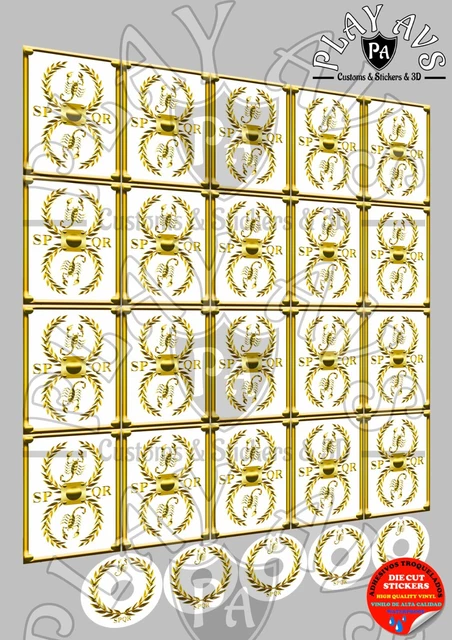 PLAYMOBIL STICKERS ESCUDO Romano, Roman Shields, Roman Sticker, Roman £ ...