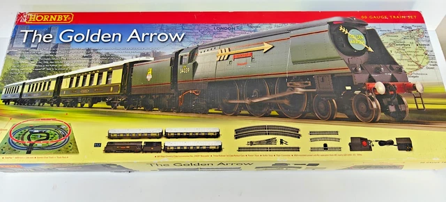 HORNBY R1119 GOLDEN Arrow Train Set Complete & Unused Oo Gauge Limited ...