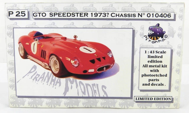 LTD ED PIRANHA Models 1/43 1973 ? Ferrari 250 Gto Speedster White Metal ...