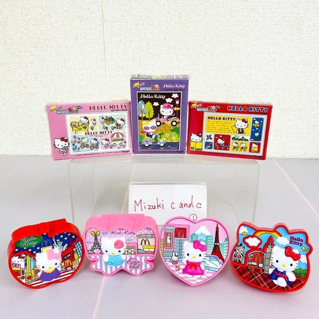 SANRIO HELLO KITTY MacDonald Toy Set 7 Jigsaw Puzzle Cinta Corazón Gato ...