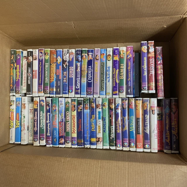 WALT DISNEY BLACK DIAMOND VHS - 8 TAPES - Rescuers, Lady/Tramp, Aladdin ...