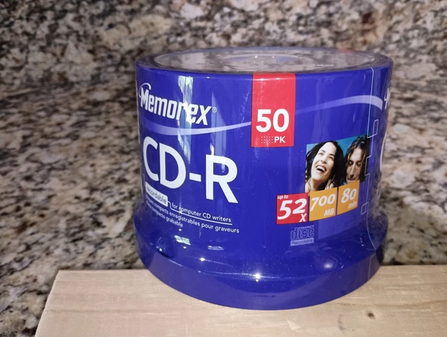 MEMOREX CD-R 52X 700mb 80Min 50 Pack Brand New Factory Sealed $10.00 ...