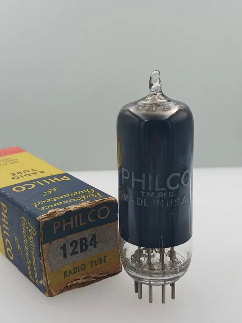 1953 CBS PHILCO 12B4 NOS NIB 13850gm Grey Glass Black Plate Serious ...