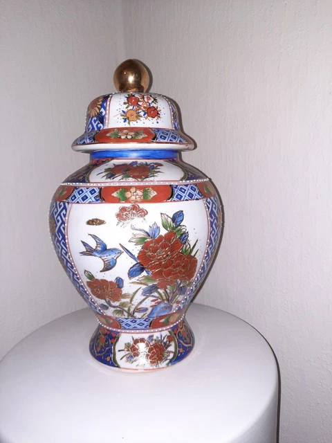 GROSSE CHINESISCHE VASE mit Deckel - Ming Dynastie 1995 EUR 30,00 ...