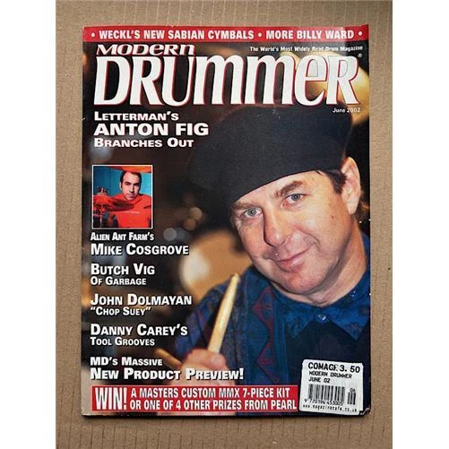 ANTON FIG MODERN Drummer Magazine June 2002 - Anton Fig Cover With More ...
