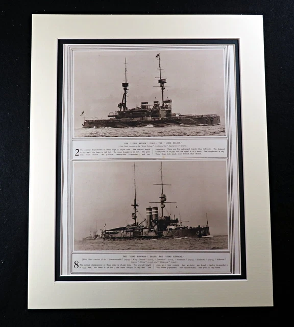 HMS LORD NELSON Battleship HMS King Edward British Royal Navy Seascape ...