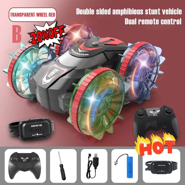 CARS AMPHIBIOUS REMOTE Control Stunt Vehicle Dual Control 2.4G Kids Toy ...