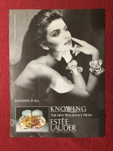 KNOWING PERFUME BY Estée Lauder Sexy Woman Model 1988 Print Ad - Great ...