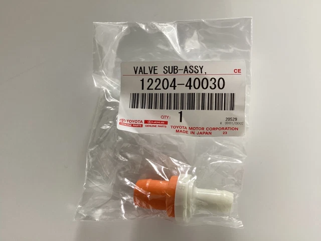 GENUINE TOYOTA OEM PCV Valve 12204 40030. Toyota Aygo, Peugeot 107 ...