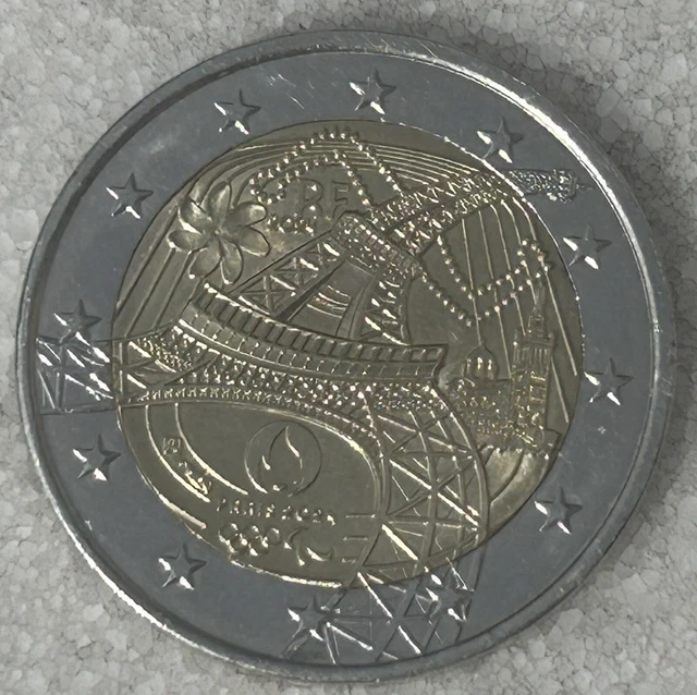 PIÈCE 2 EUROS jo 2024 JEUX OLYMPIQUES DE PARIS 2024 PIÈCE-COMMÉMORATIVE EUR 500,00 - PicClick FR