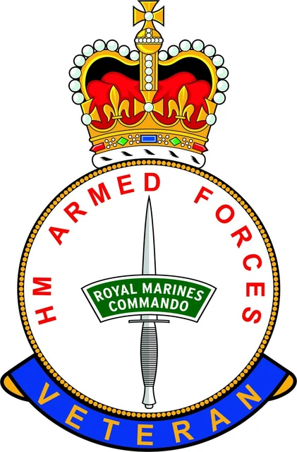 ROYAL MARINES COMMANDO Veteran Dagger Car Window Sticker - British ...