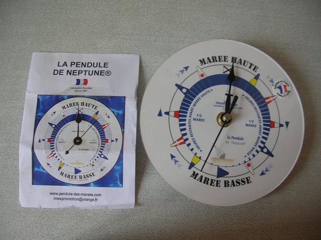 PENDULE LES ATELIERS de Neptune Marée Haute Marée Basse de 15 cm fonctionne EUR 29,99 - PicClick FR