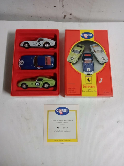 ORIGINAL CORGI FERRARI 1962 Tourist Trophy Set In Box No 4809 Of 5000 ...