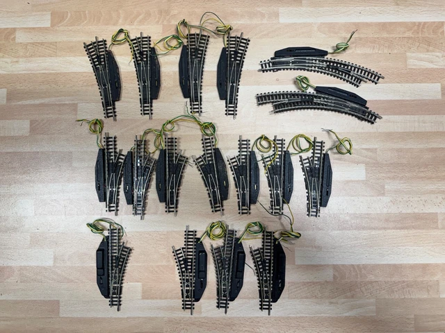 TRIX MINITRIX WEICHEN mit Antrieb 15 + 24 Grad # Antriebe i.O. # Spur N 1:160 EUR 12,90 ...