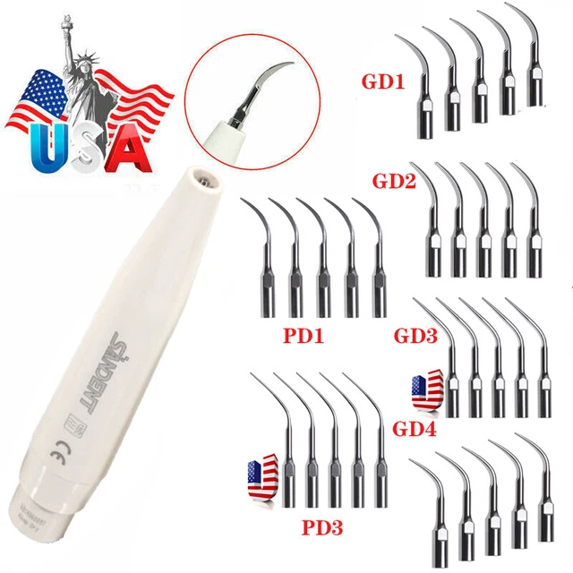 DENTAL ULTRASONIC PIEZO Scaler/ GD PD Perio Tips Fit DTE SATELEC ...