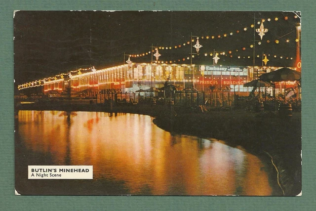 1968 BUTLIN'S PC - Butlin's Minehead, A Night Scene £4.25 - PicClick UK
