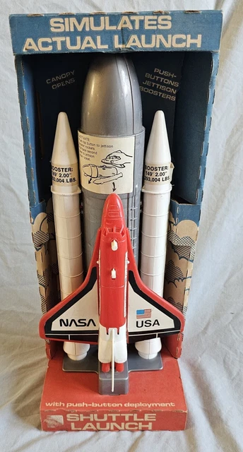 1980S NASA SPACE Shuttle COLUMBIA ROCKET Launch Toy by Processed ...