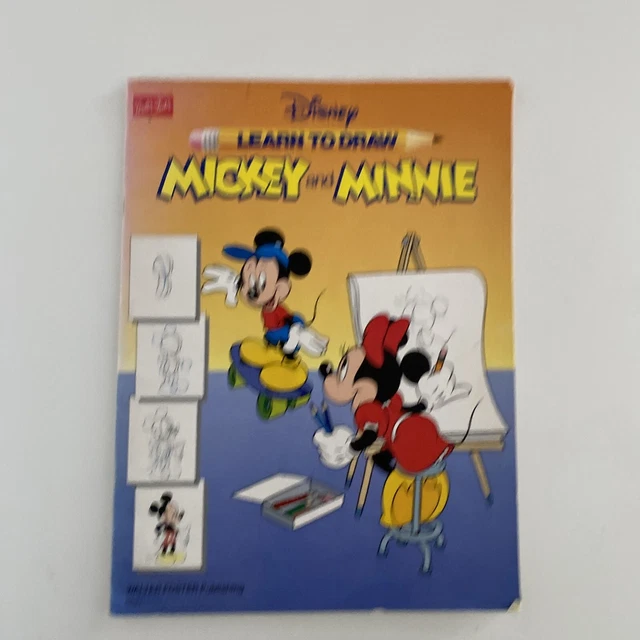 DISNEY LEARN TO Draw Mickey and Minnie Mouse Book Vintage 1991 £11.05 ...