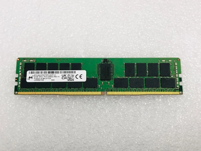 MICRON MTA36ASF8G72PZ-3G2F1UI 64GB DDR4-3200 2Rx4 PC4-25600R ECC Server ...