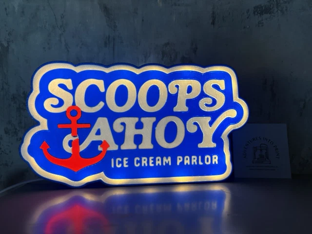 STRANGER THINGS THEME, Scoops Ahoy Logo Light £24.10 - PicClick UK