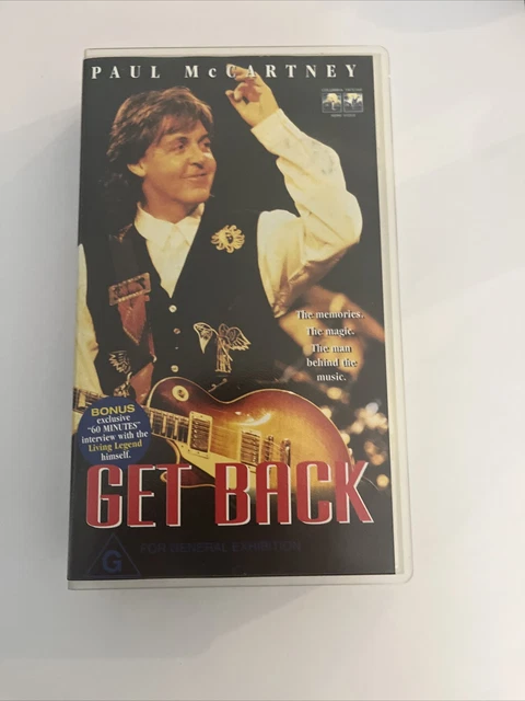 PAUL MCCARTNEY - Get Back VHS Tape - Alt Edition With 60 Min Interview ...