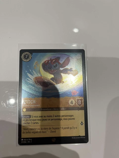 STITCH SURFEUR INSOUCIANT FOIL Premier Print ( errata 1 lore ) NEUF EUR ...