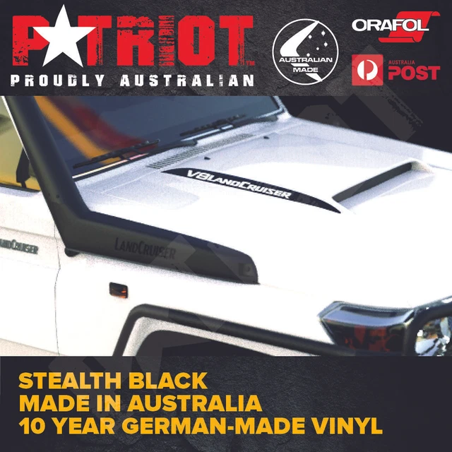 V8 LANDCRUISER HOOD bonnet scoop bulge decal sticker Land Cruiser 70 76 ...