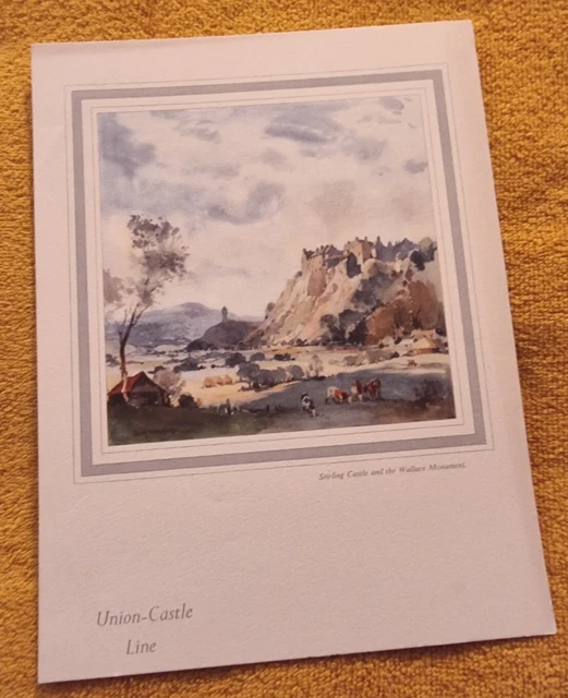 1955 R.M.M.V. CAPETOWN Castle Menu 26/8 Union-Castle Line $18.55 ...