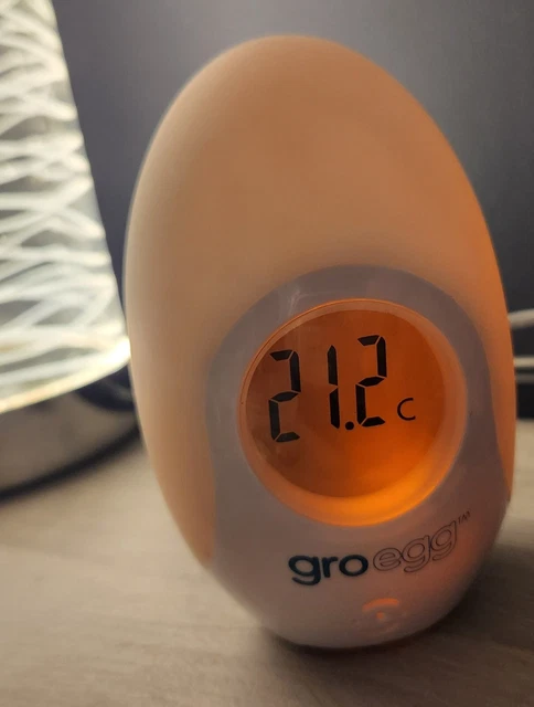 GRO EGG THERMOMETER Baby Digital Colour Changing Night Light Room ...
