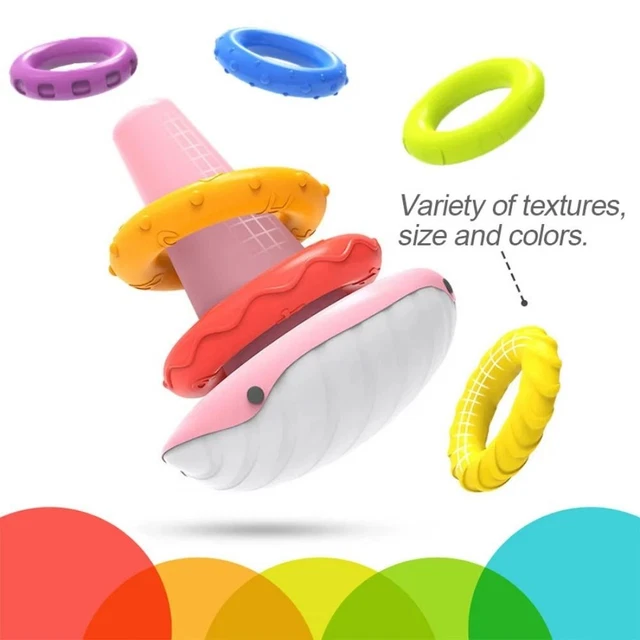 RAINBOW TOWER ROTATING Screw Bolt Toys Stacking Rainbow Tower Children ...