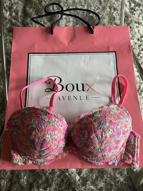 BOUX AVENUE £30 Chloe Bright Pink Mix Lace Bra 32D £6.50 - PicClick UK