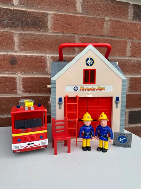 FIREMAN SAM FIRE Station Jupiter Fire Engine Truck Figures Playset ...