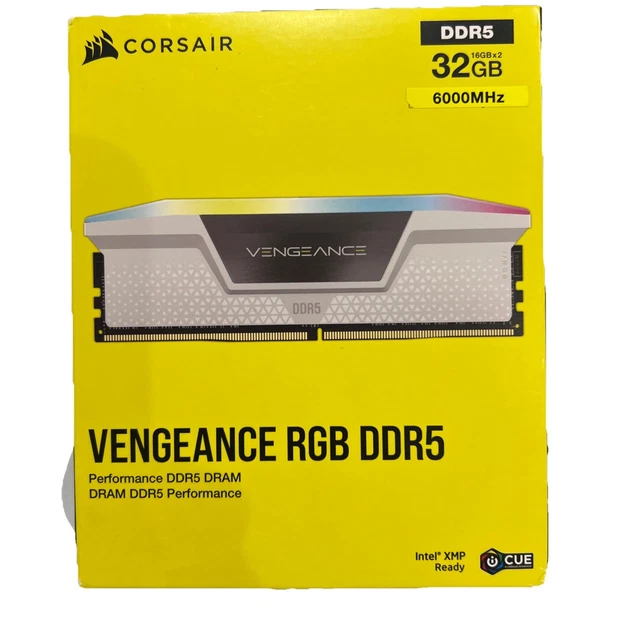 CORSAIR VENGEANCE WHITE RGB 32GB DDR5 6000mhz memory kit £669.70 ...