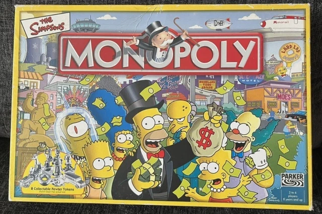 THE SIMPSONS MONOPOLY PARTS: 8 Simpsons Monopoly Tokens ONLY (2003) £5. ...