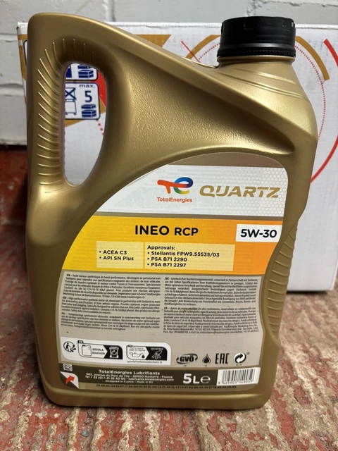 TOTAL QUARTZ INEO RCP 5w-30 Car Engine Oil 5L latest Stellantis spec ...