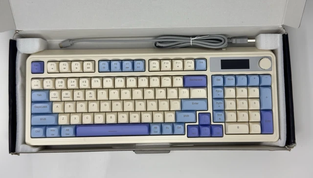 AULA 99 KEY Keyboard Tri-Mode Bluetooth Cute Creamy Gaming Keyboard $39 ...