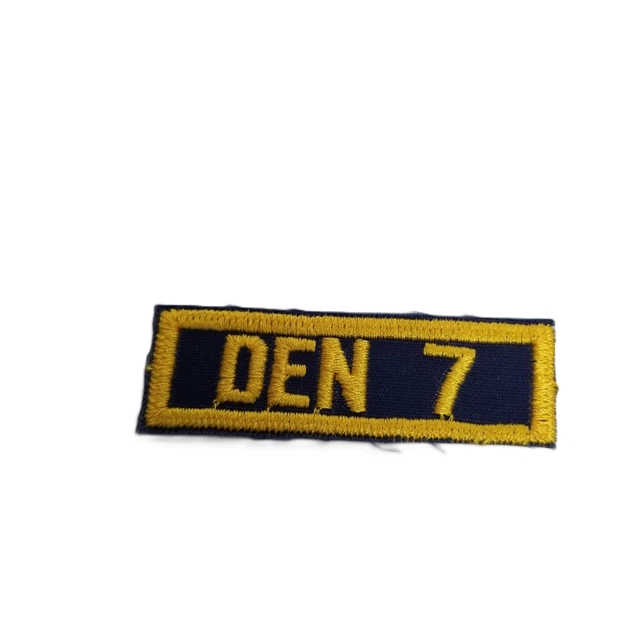 BSA CUB SCOUT Den 7 Number Navy Gold Rectangular Uniform Insignia Patch ...