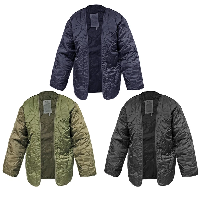 M65 JACKET LINER Army Quilted Military Field Coat Insulated Lining Base ...