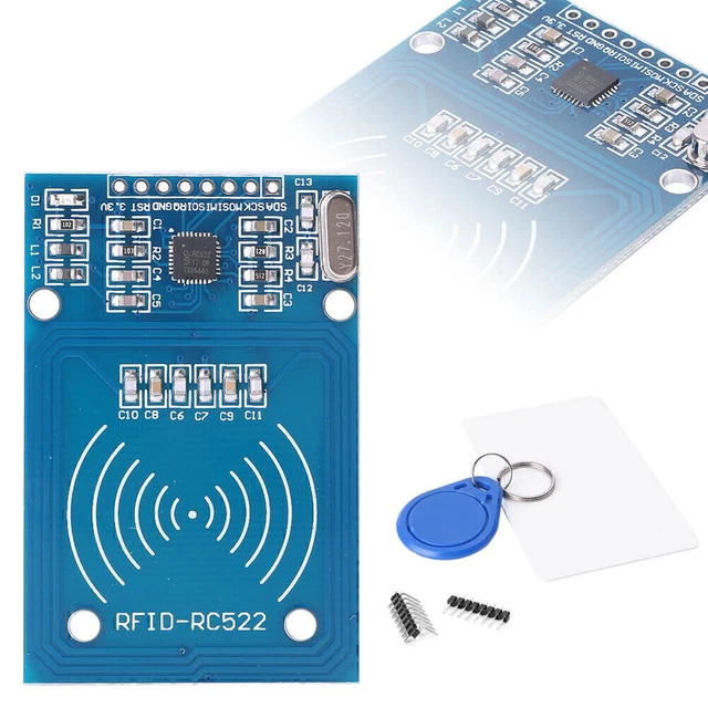 ANTENNA LETTURA SCHEDE RC522 RF lettore RFID IC modulo di prossimità ...