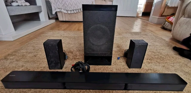 SONY SS/HT-RT3 HOME Theatre Sound Bar Subwoofer & Rear Speakers With ...