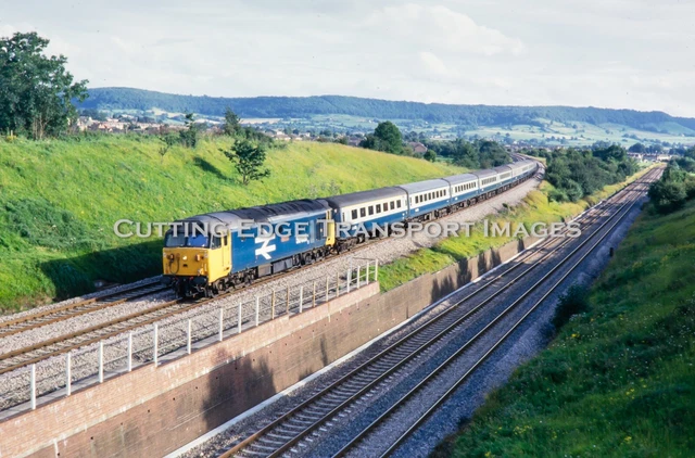 ORIGINAL RAILWAY SLIDE: Class 50 Diesel 50038 at Standish Junction 1986 ...